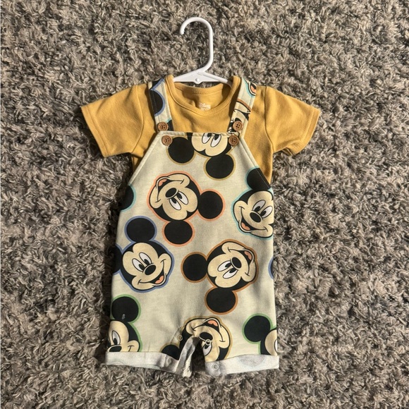 Disney | One Pieces | Disney Mickey Mouse Overalls With Mustard Shirt ...